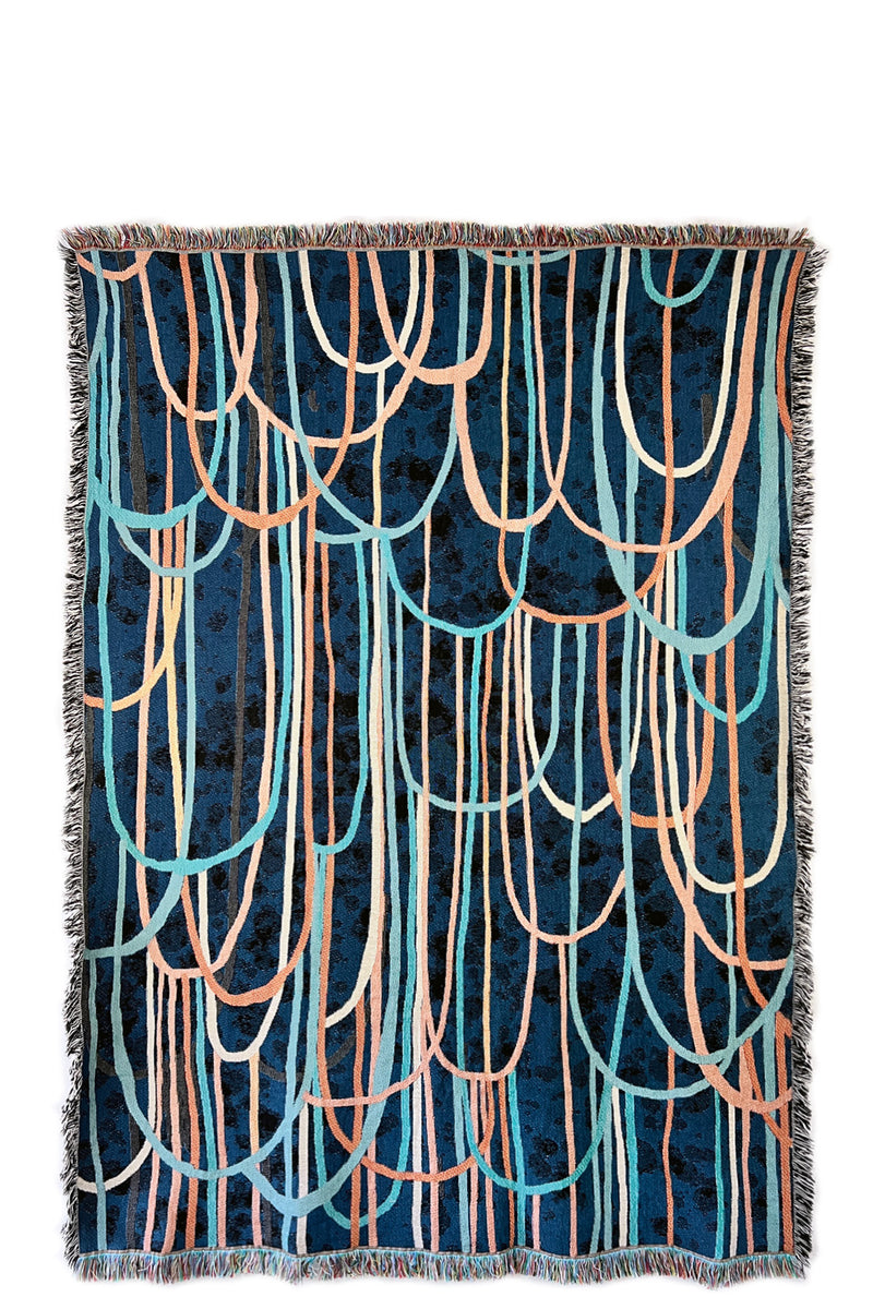 Silly String Blue Blanket – Trish Andersen Studio